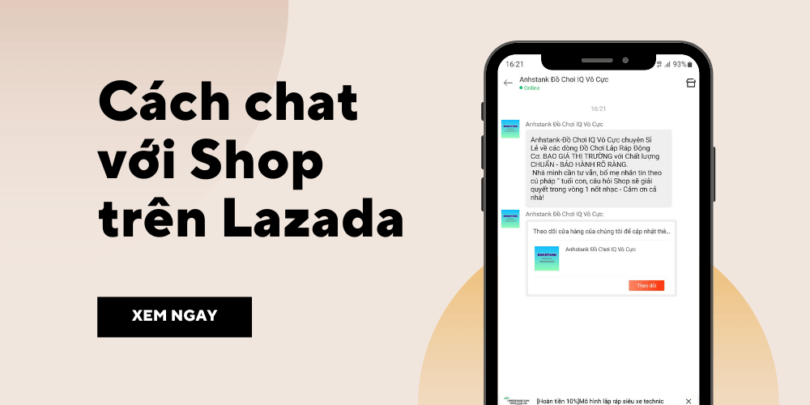 Hướng dẫn cách Chat với Shop trên Lazada nhanh nhất